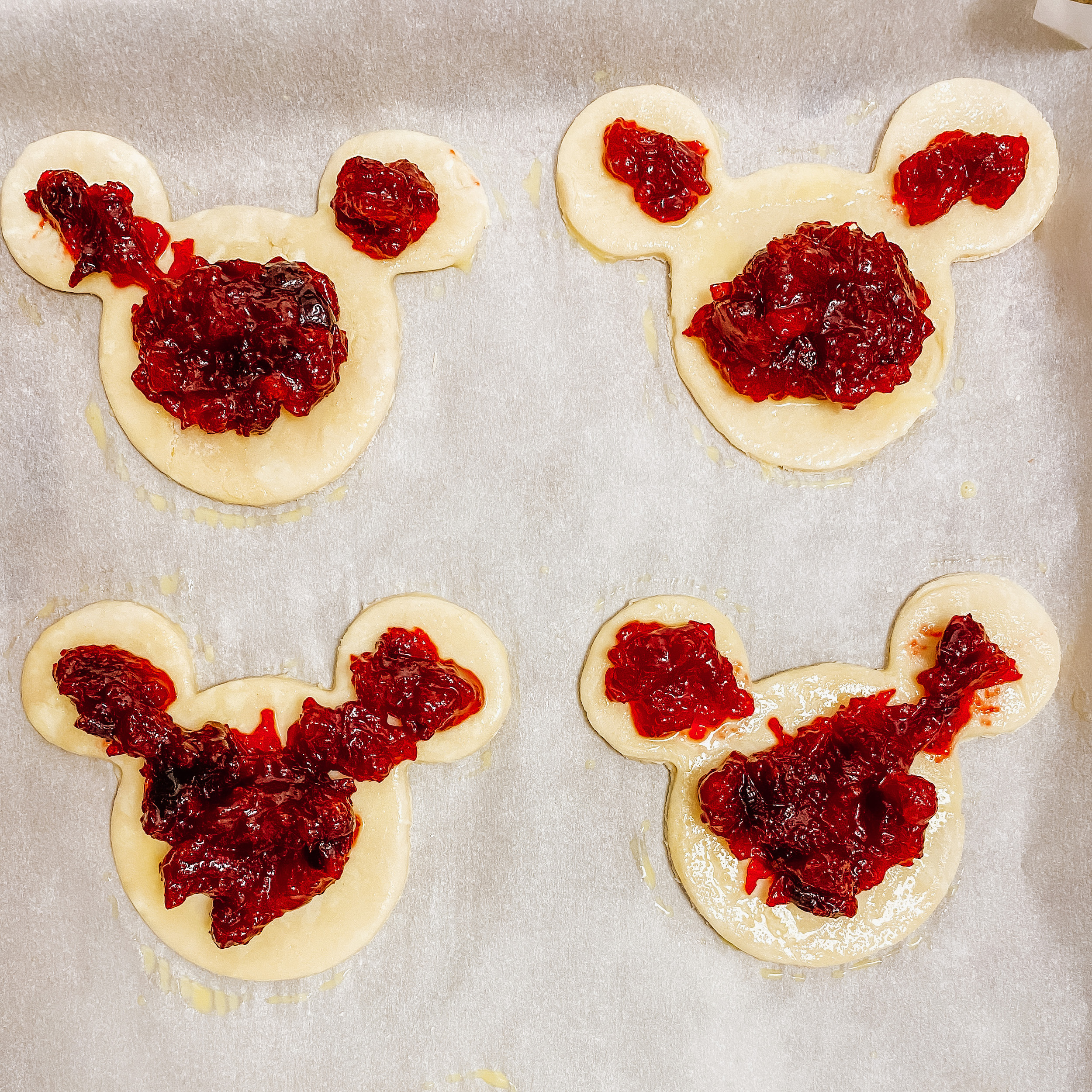 Thanksgiving Cranberry Mickey Hand Pies - Drop of Disney