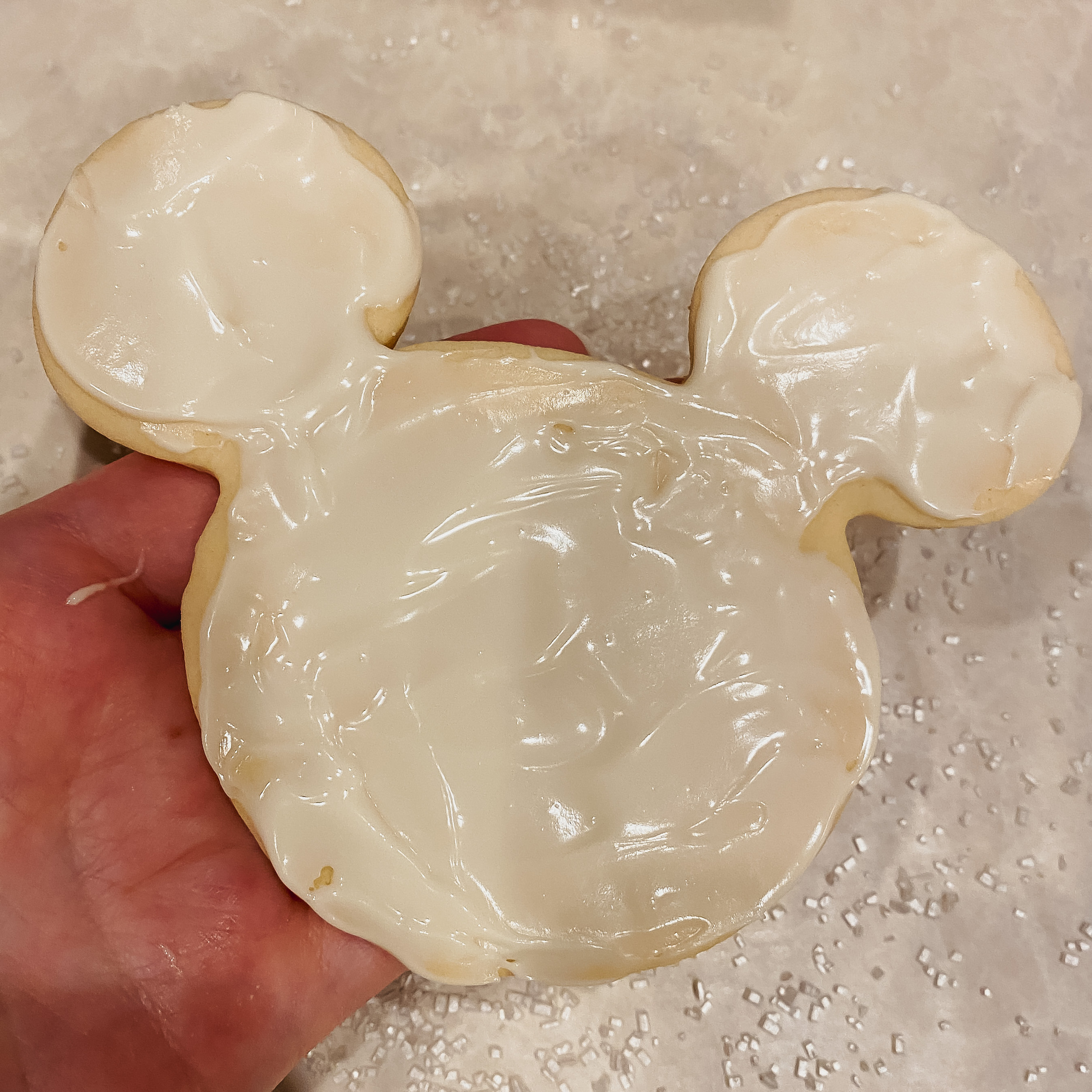 Poinsettia Mickey Cookies - Drop of Disney